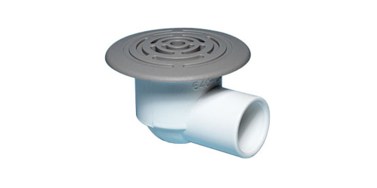 Waterway Lo Pro Drain | 90deg, 1/2in | Grey - Hydrospares