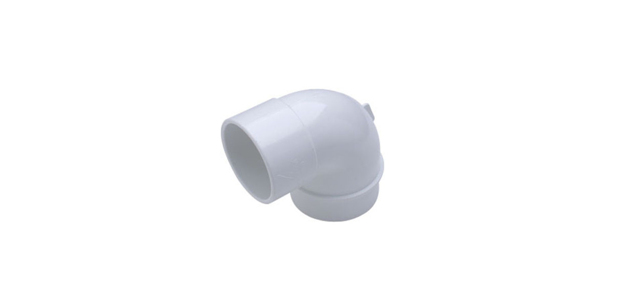 2 ½" x 2" Suction Reducer/Adaptor - 90° Elbow - PVC - White