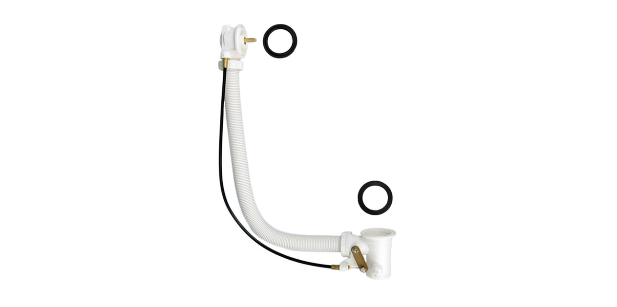 Koller Drain and Overflow Base Body Set | Plastic with Bowden Cable