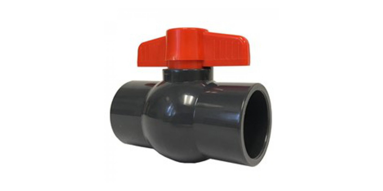 1" Ball Valve (IMP) - PVC - Grey