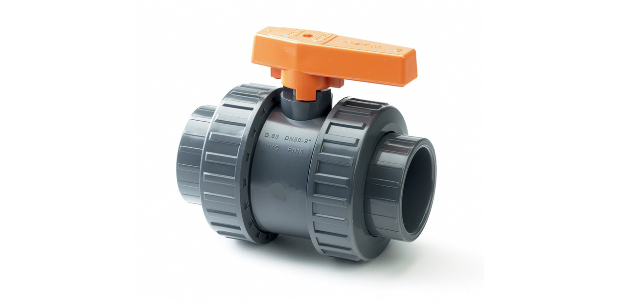 Comer PVC Ball Valve - Double Union 32mm - Grey