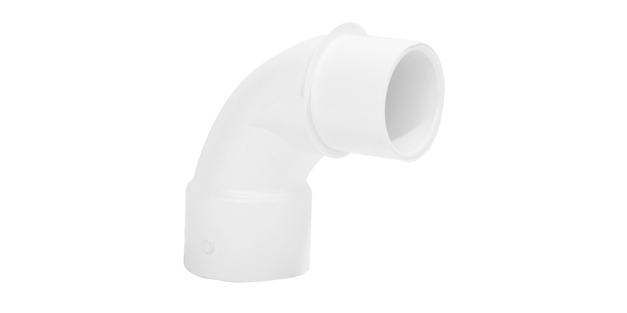 1 ½" Swept Equal Elbow 90° - PVC - White