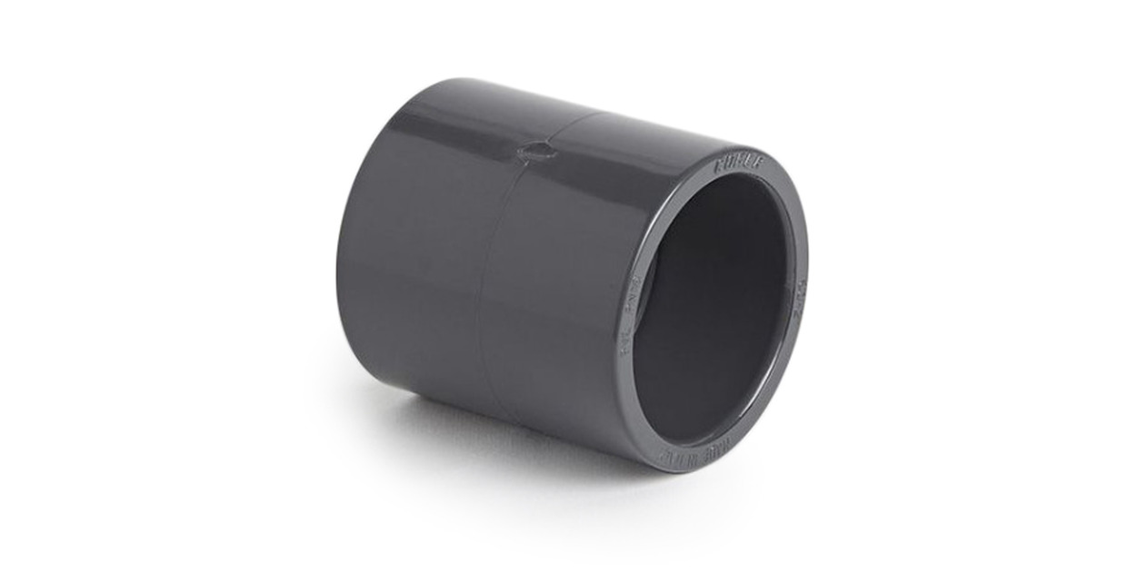 2" Equal Coupler - PVC - Grey | JustSpaParts
