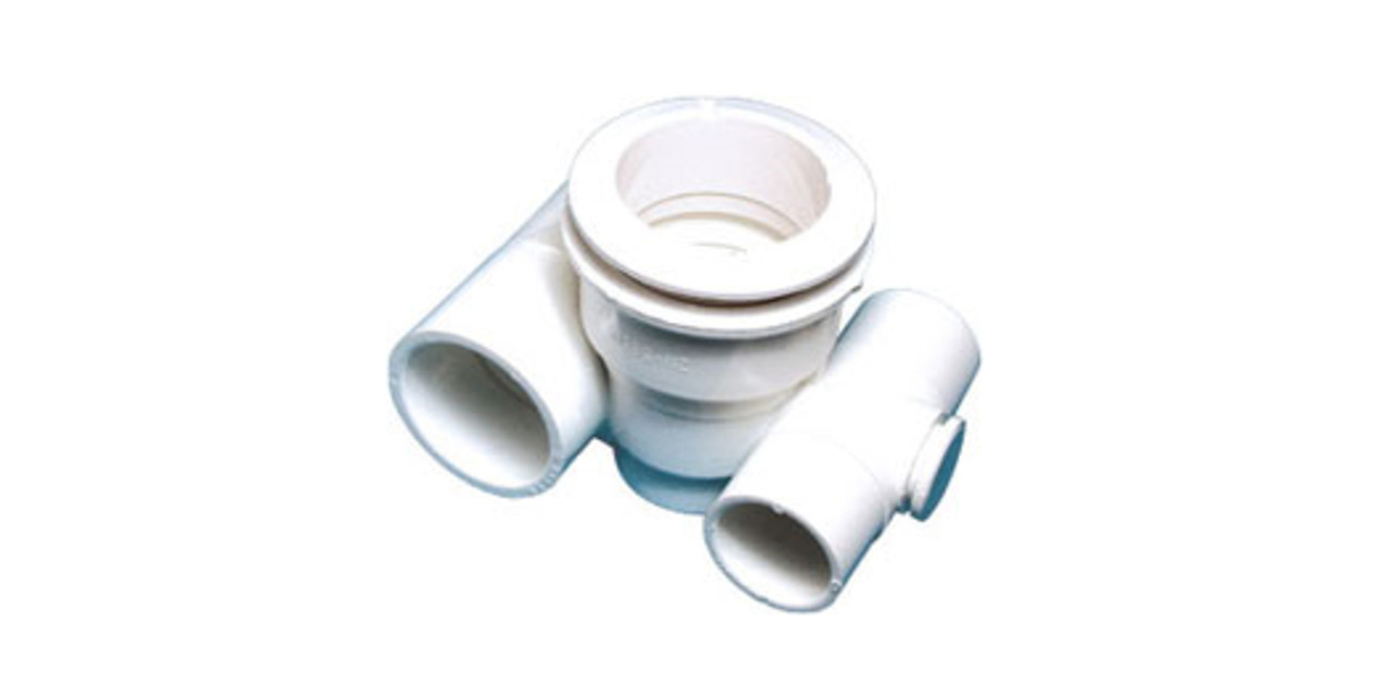 Waterway Poly Jet Body Assembly w/ Top Plug - 1" Air (S) x 1 1/2" Water (S)