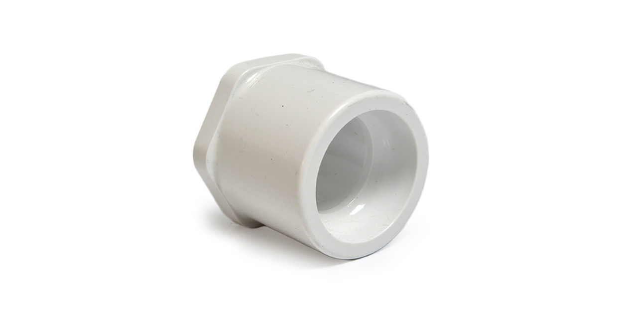1" x ¾" Reducing Bush - PVC - White | JustSpaParts
