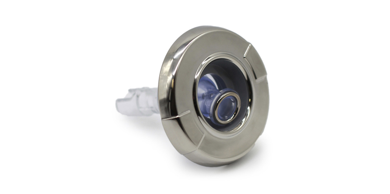 Wellis Jet Front - 3" - Rotational - THREAD-IN - Transparent/Chrome