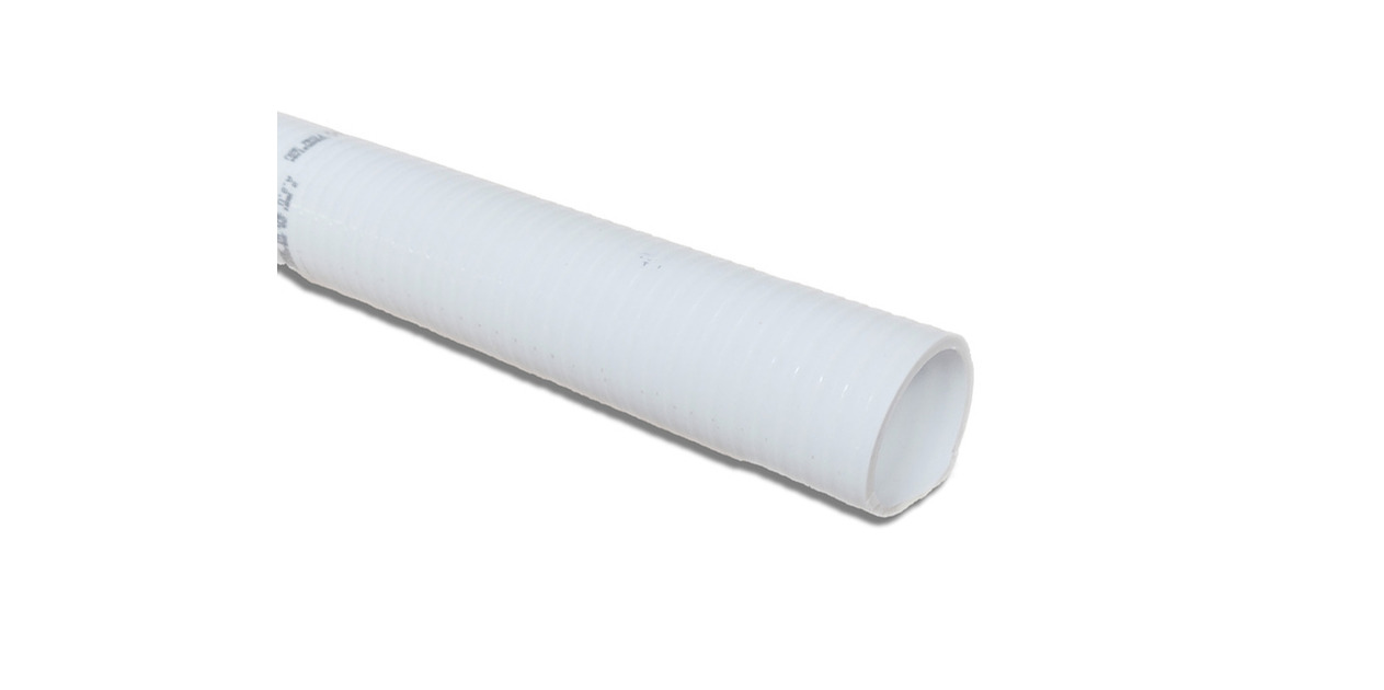 2 ½" Semi-Rigid PVC Pipe - White - Straight | (72.5mm OD x 62mm ID)