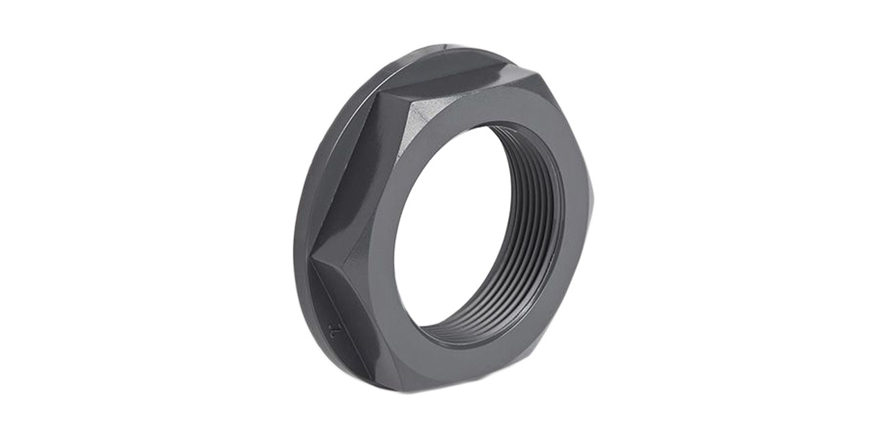 1" Back Nut - PVC - Grey