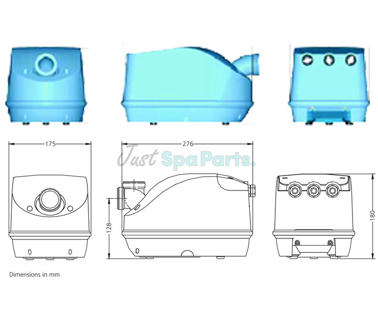 Balboa Genesis Blower | G70-2NN-S 700W | JustSpaParts